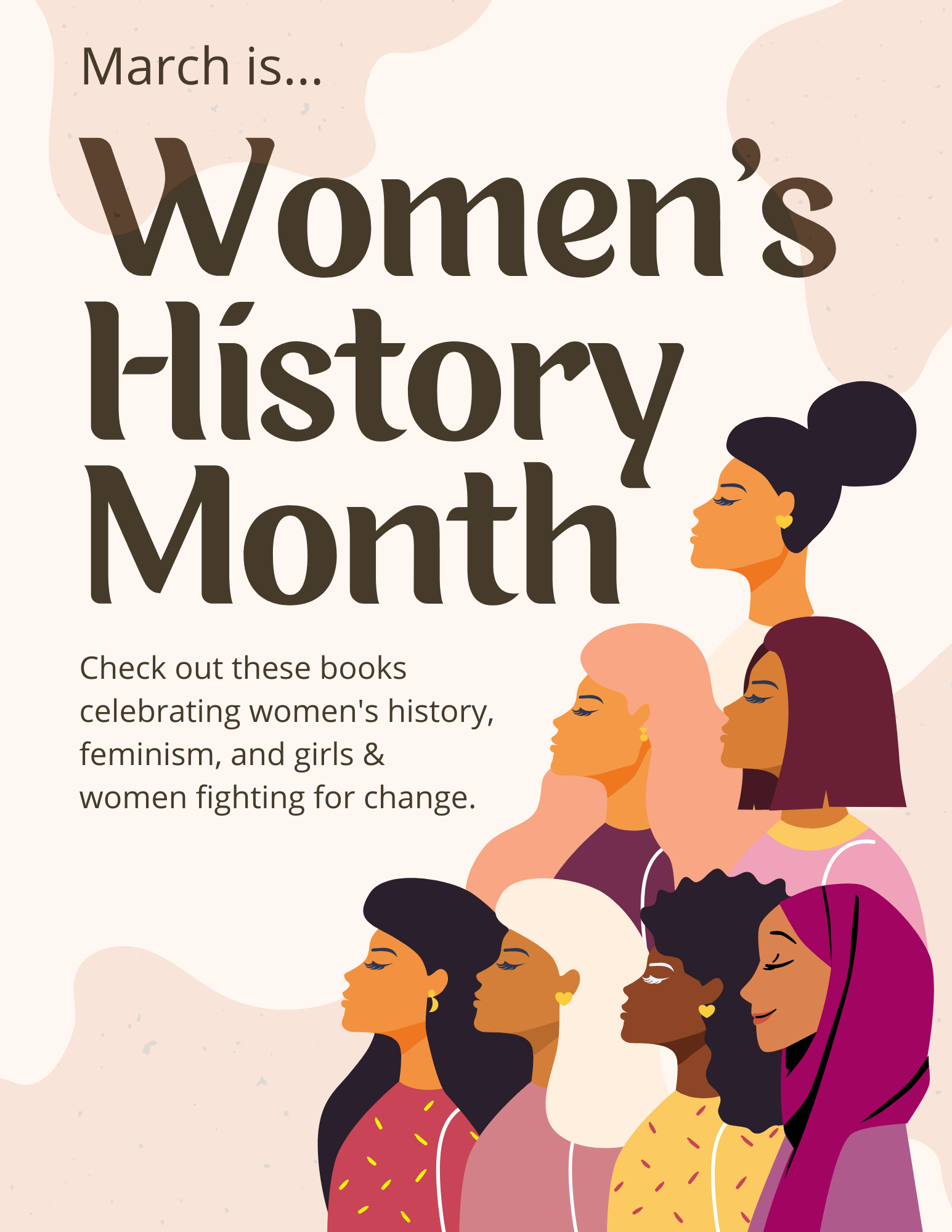 Library Display | Women’s History Month – Books. Libraries. Also, cats.